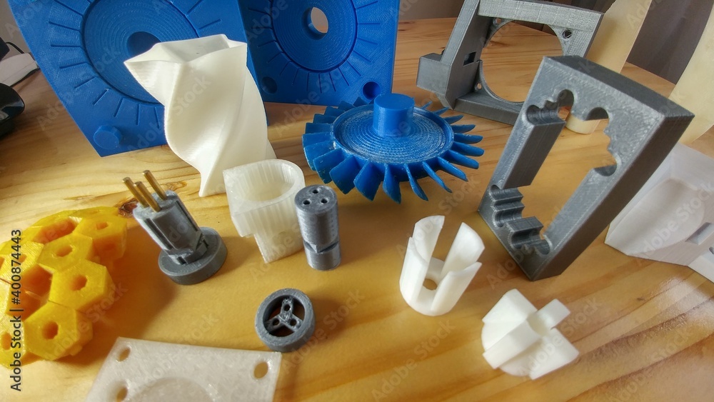 3d print, mechanical components in 3d printing, in thermoplastic ...