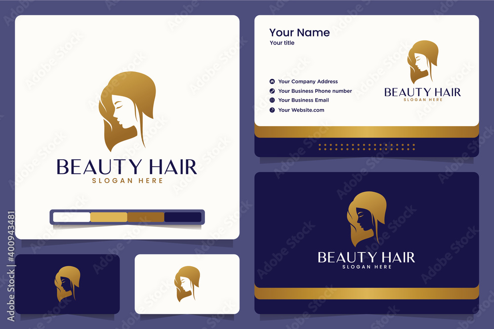 beauty hair , haircut , salon , logo design and business cards Stock ...