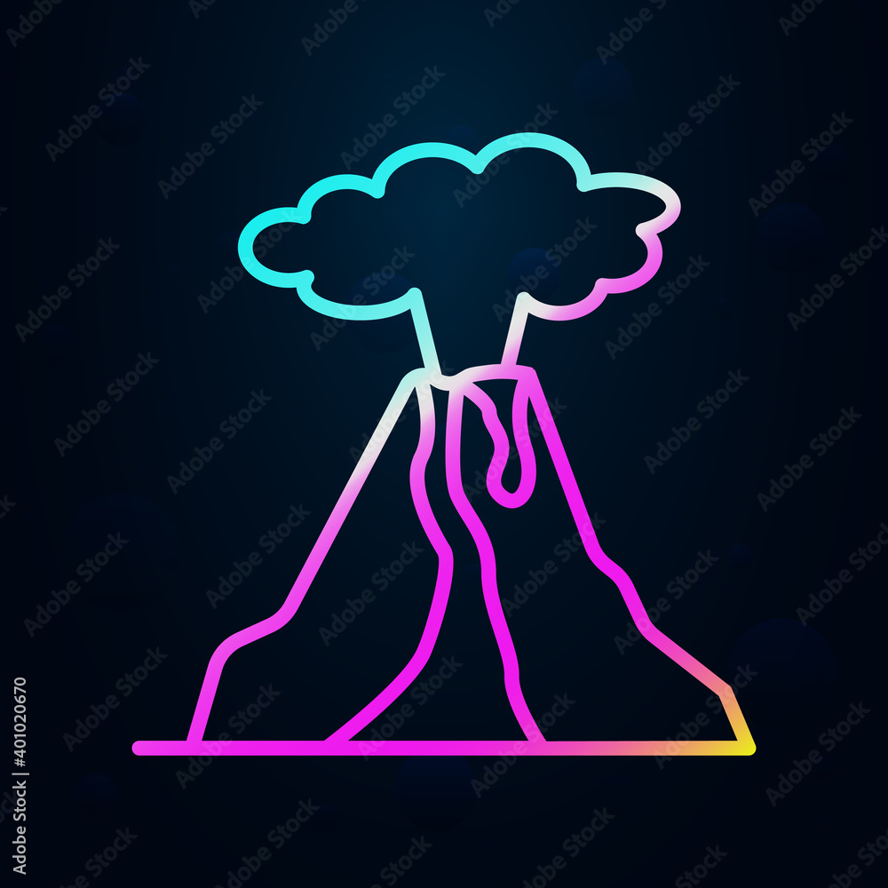Prehistoric volcano nolan icon. Simple thin line, outline vector of ...