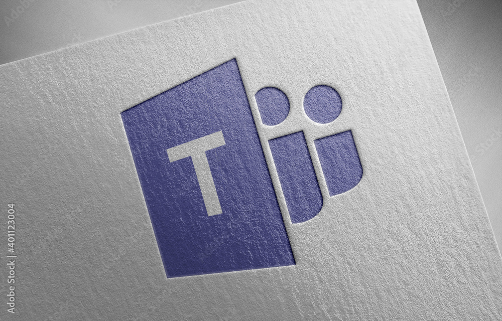 microsoft-teams_1 on paper texture Stock Illustration | Adobe Stock