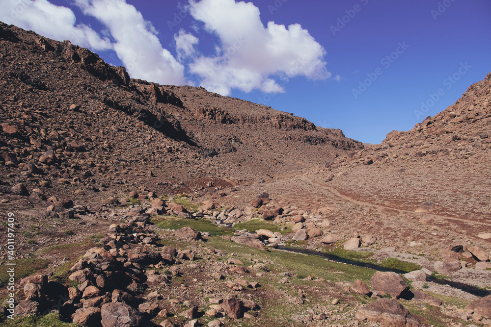 Hiking Jebel Sirwa at sunrise, the highest peak of Antiatlas mountain ...