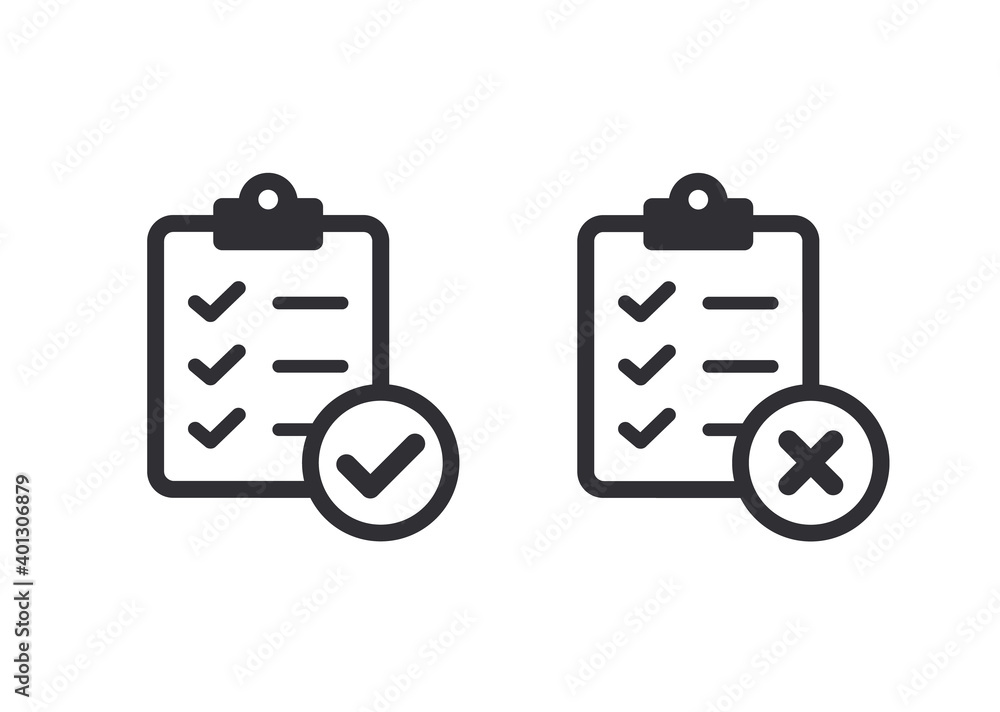 Tasks. Vector icon. Prepare document. Clipboard icon. Task done. Signed ...