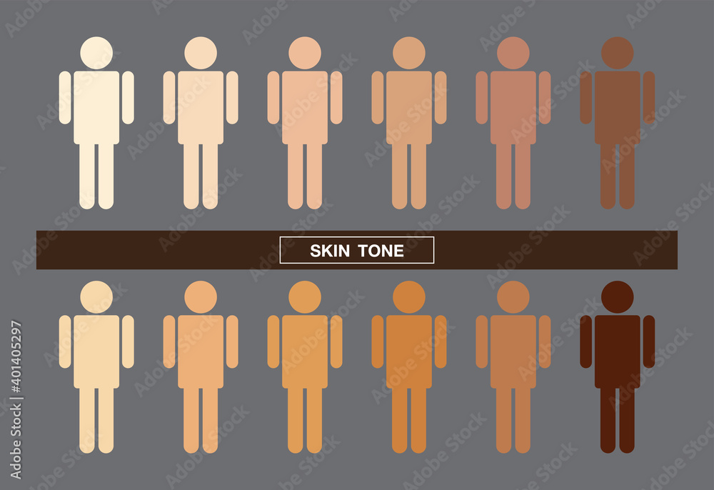skin tone, color palette set , vector icon. Stock Vector | Adobe Stock