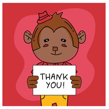 Cute Thank You Monkey Free Stock Photo - Public Domain Pictures
