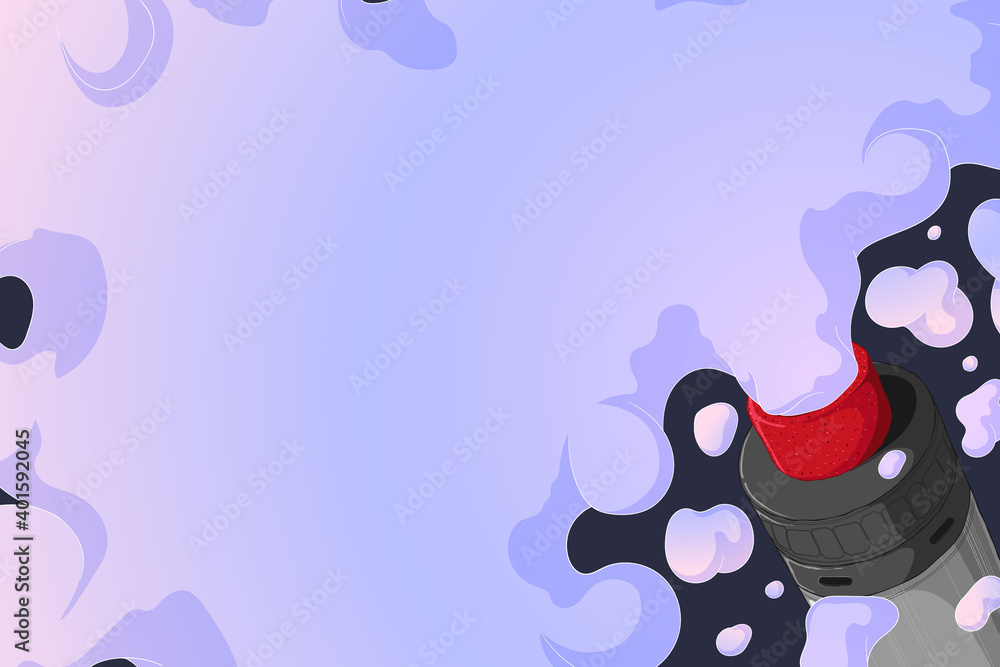 Vape mech mod with rebuildable dripping atomizer and cloud of vapor ...