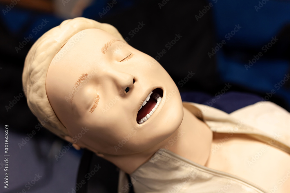 Stock-Foto „CPR first aid resuscitation adult man life size training ...
