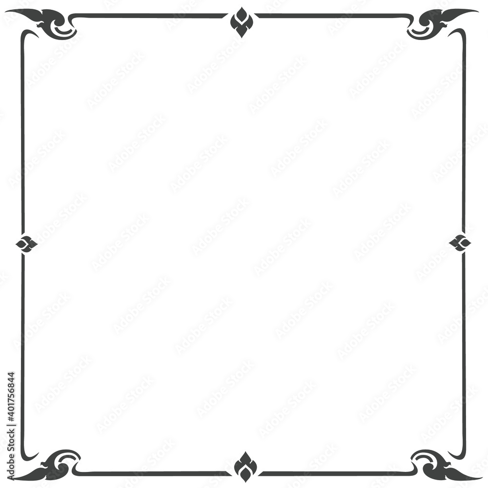 Vector illustration. Thai art luxury temple, background pattern ...