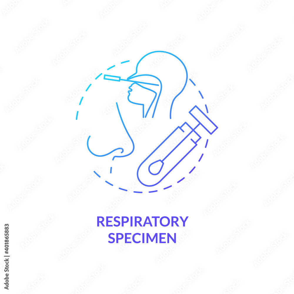 Respiratory specimen concept icon. Lab sample idea thin line ...
