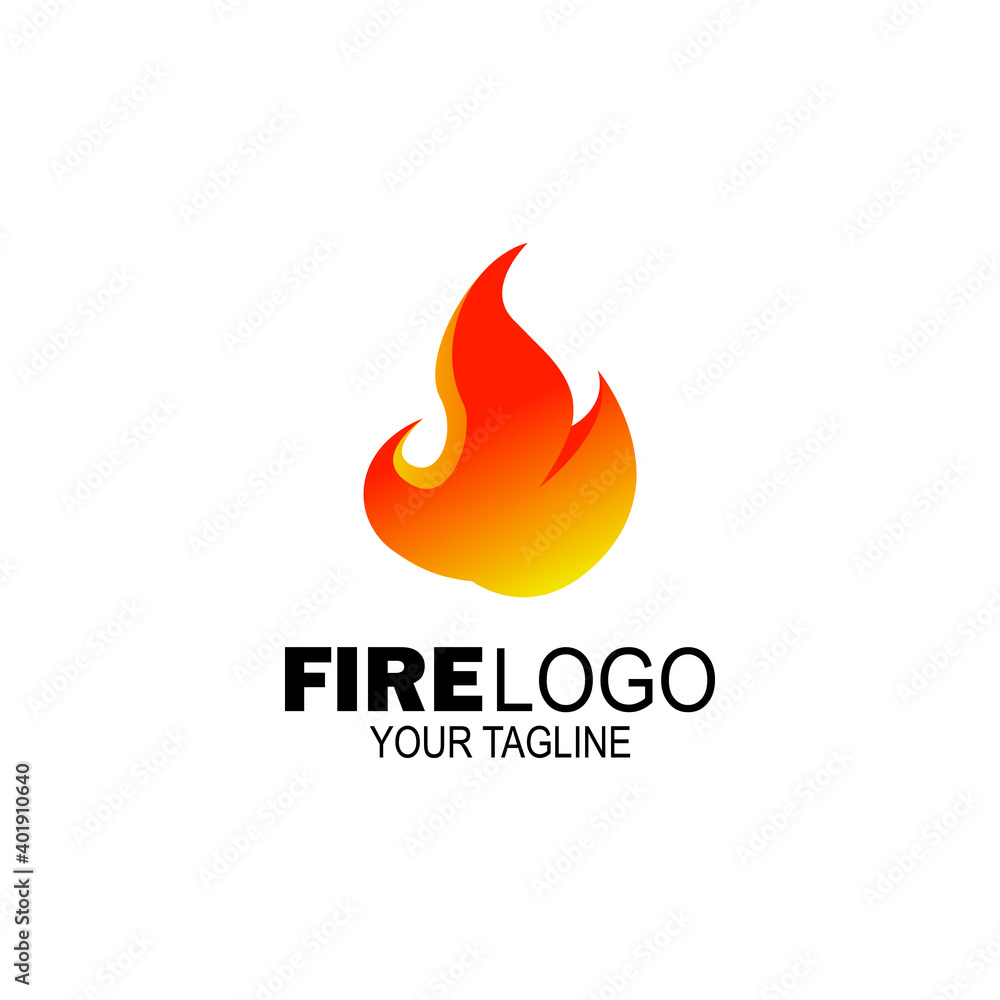 เวกเตอร์ Stock fire logo design. fire company logos, oil companies ...