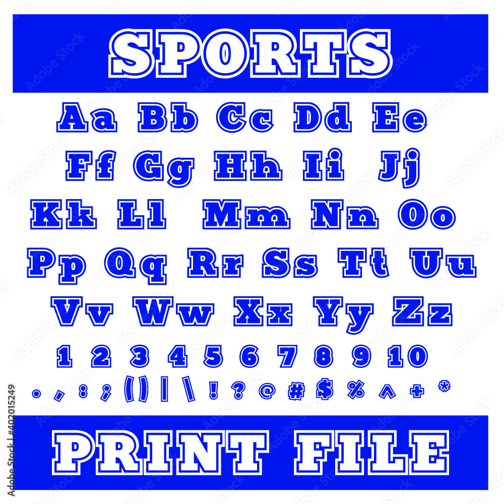 Sport alphabet letters font set. Sport typography font with trendy ...