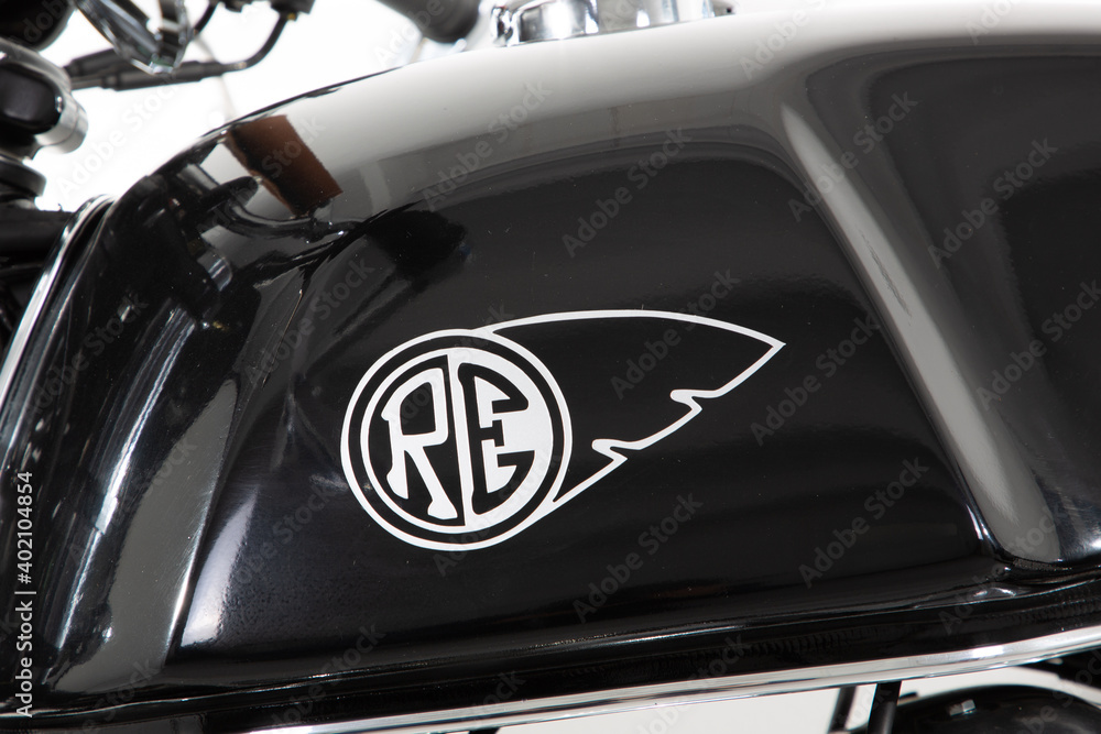 Royal Enfield gt continental Interceptor 650 twin motorbike with sign ...