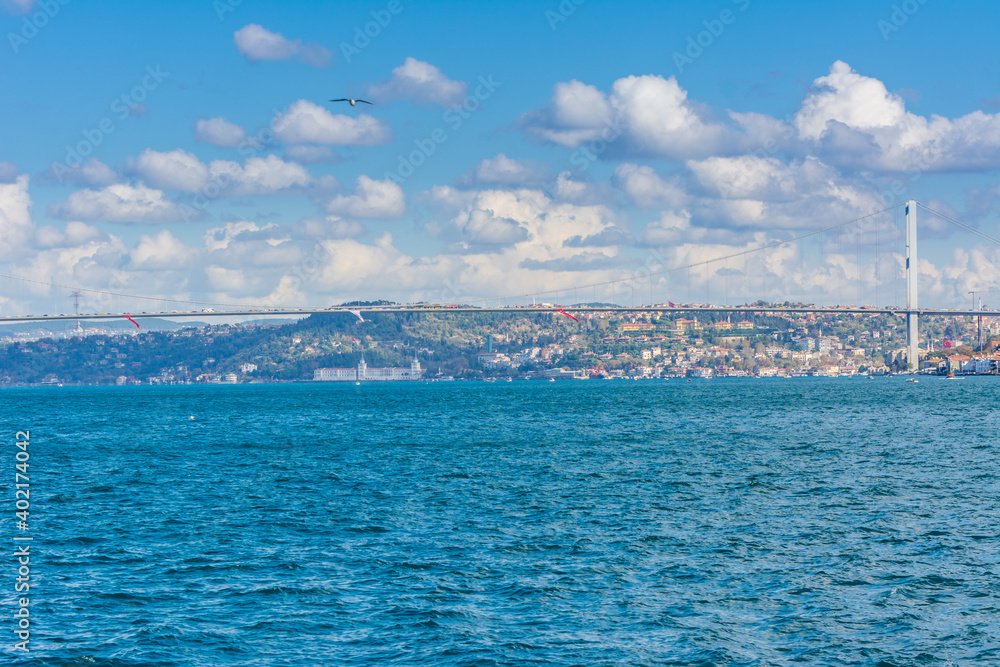 The Bosphorus Bridge, or 15 July Martyrs Bridge, one of the three ...