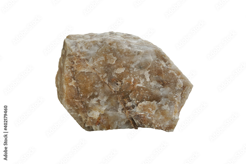Quartzite rock stone isolated on white background. Quartzite is a ...