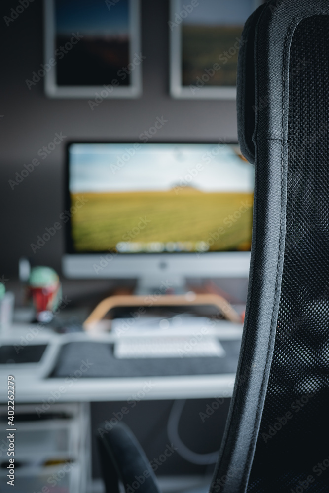 desk setup Stock Photo | Adobe Stock