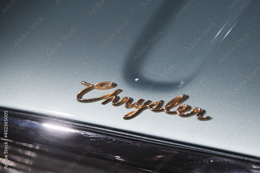 Bucharest, Romania - January 11, 2019: Crysler logo on a Chrysler New ...