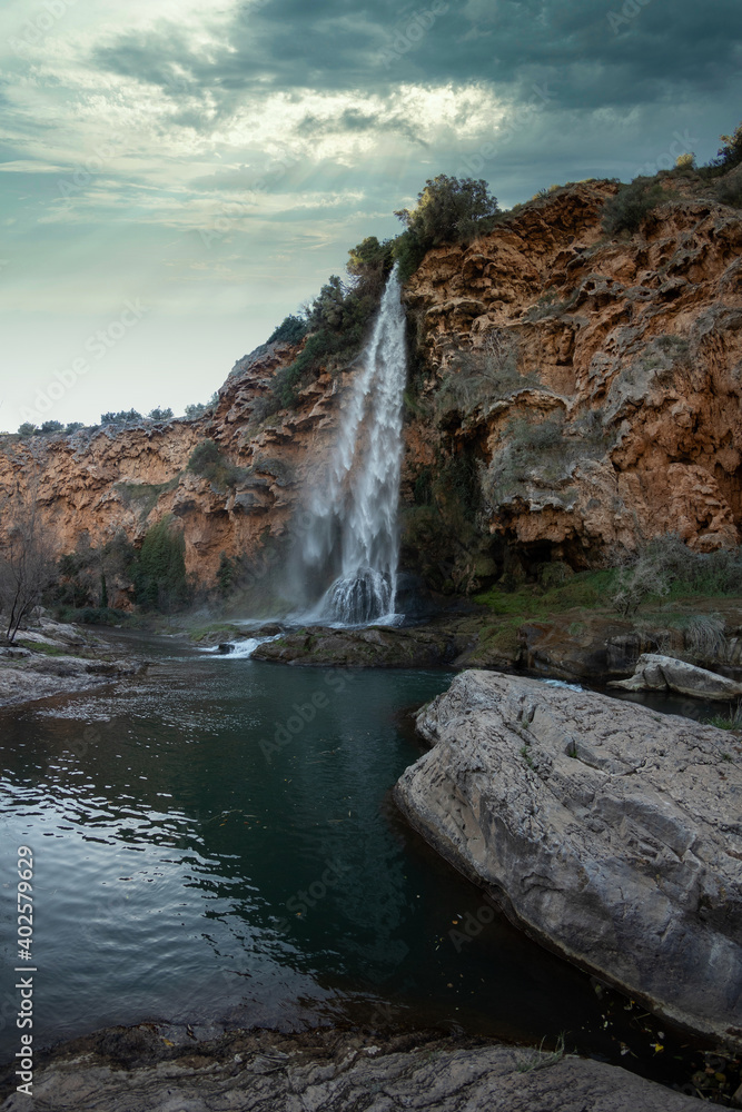 Beautiful waterfall called Salto de la novia in a town called Navajas ...
