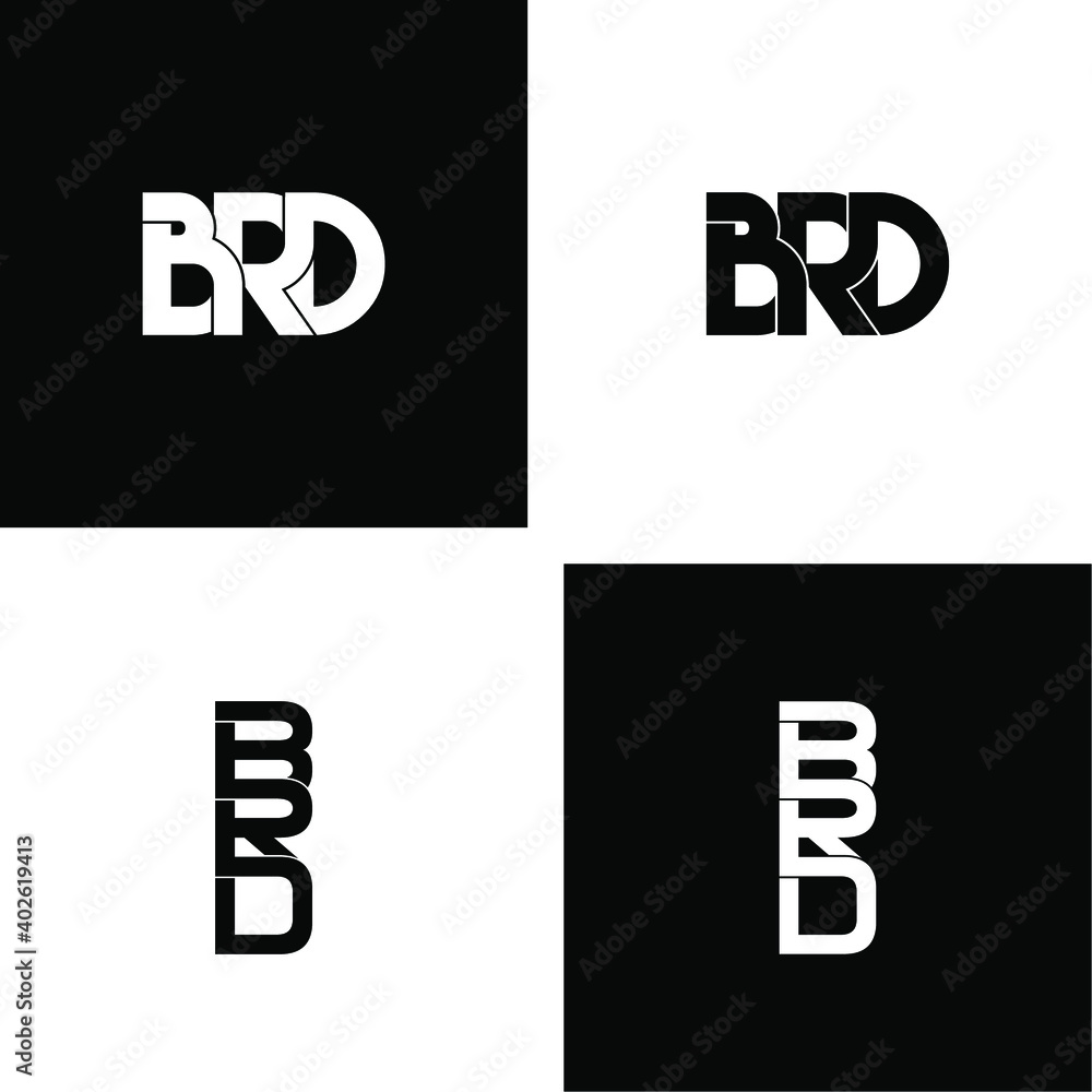 brd letter original monogram logo design Stock Vector | Adobe Stock