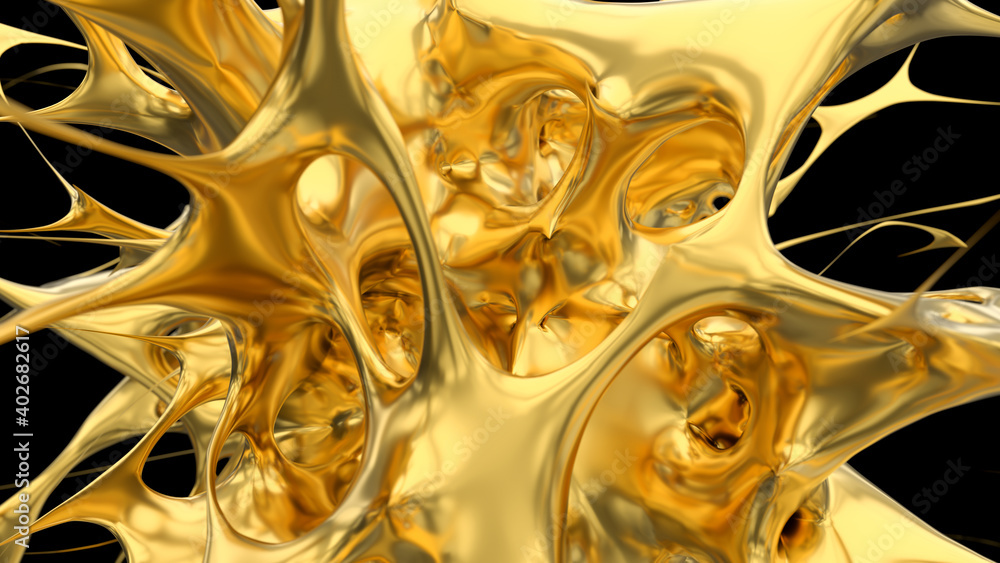 Abstract gold explosion. Splash burst liquid. Gold texture. Lava ...