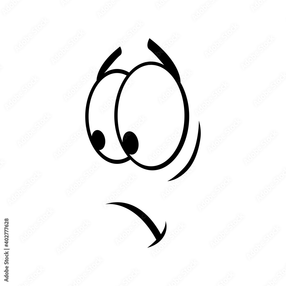 Apathetic indifferent emoticon isolated emoji side view.Vector sad ...