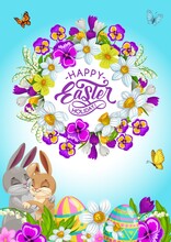 Easter Lilly Bunny Rabbit Wreath Free Stock Photo - Public Domain Pictures