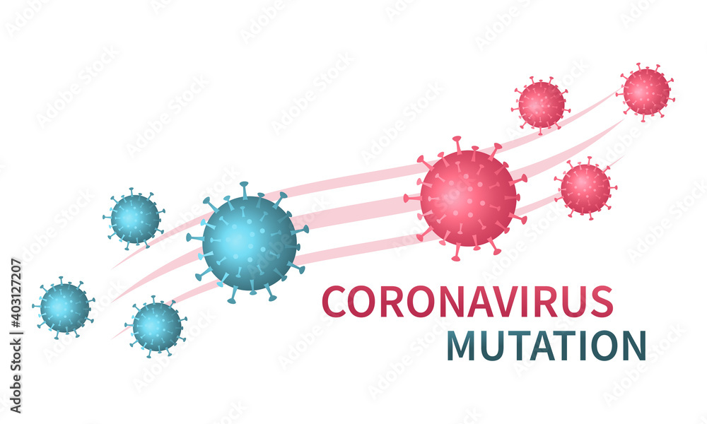 Vector de Stock Coronavirus mutation 2021 sign. Evolution Сovid 19. New ...