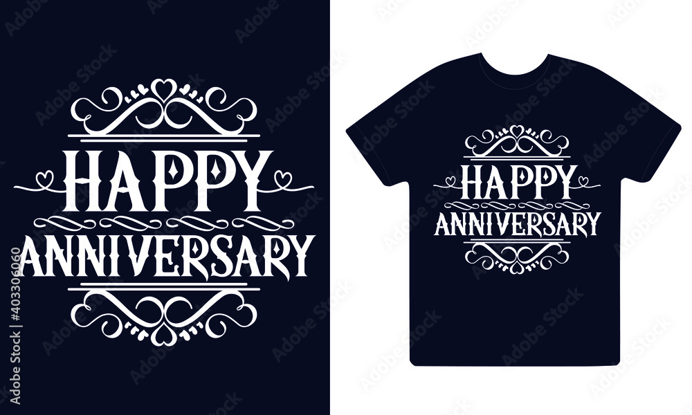 Happy anniversary svg vector printable design Stock Vector | Adobe Stock