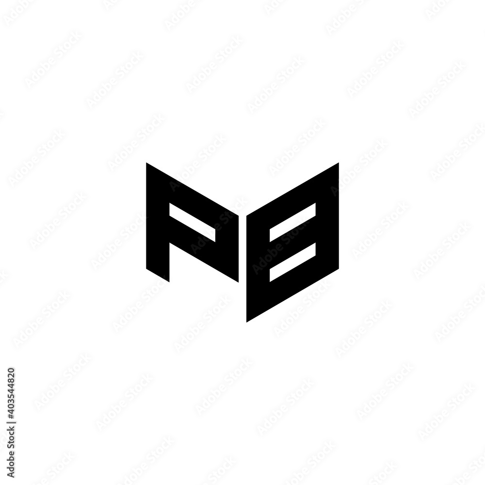 PB letter logo design with white background in illustrator, vector logo ...