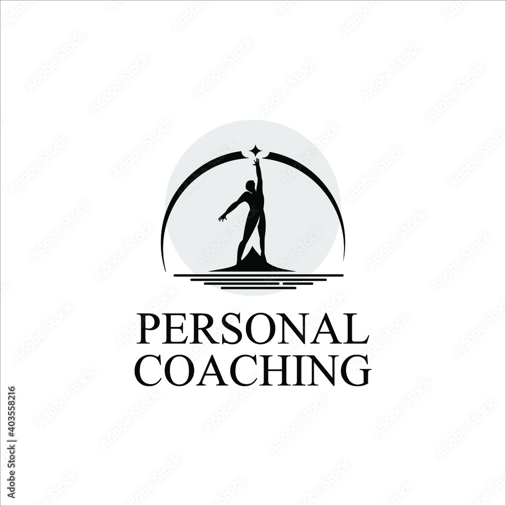 life coaching logo training vector personality growth design ...