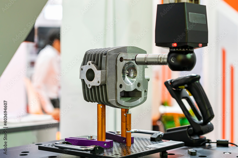 automatic coordinate measurement machine (CMM) during inspection ...