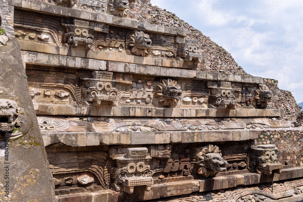 Pyramid of Quetzalcoatl, Teotihuacan Mexico Stock Photo | Adobe Stock