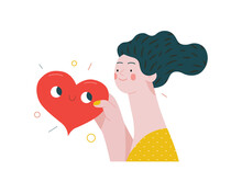 Mujer con gran corazon Stock de Foto gratis - Public Domain Pictures