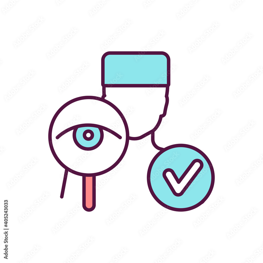 Doctor check RGB color icon. Clinical assessment. Medical evaluation ...