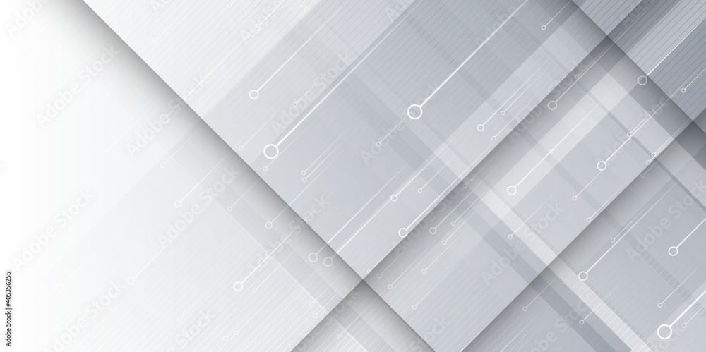 White square shape abstract technology concept Background. Minimal ...