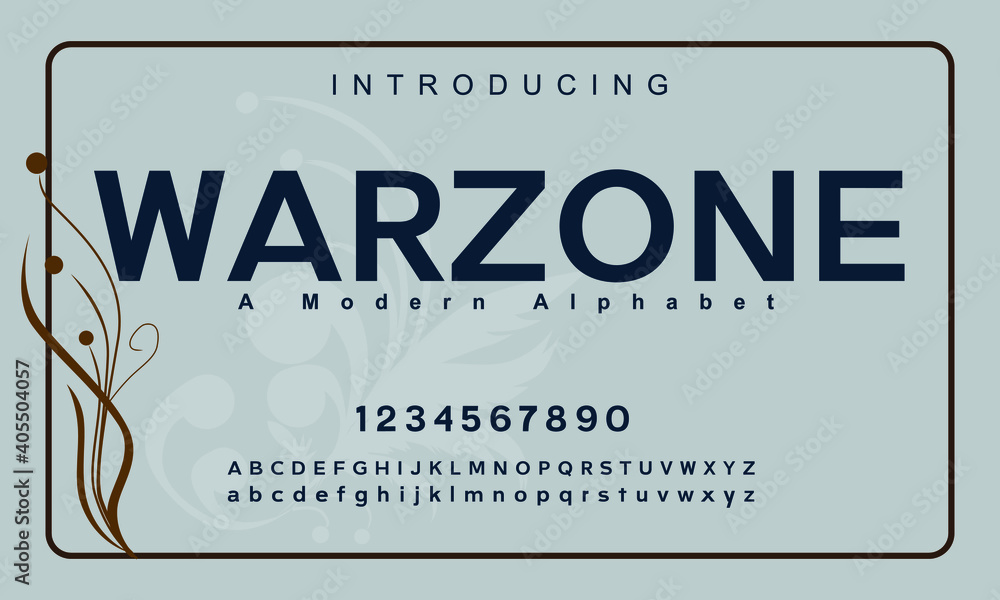 Warzone font. Elegant alphabet letters font and number. Classic Copper ...