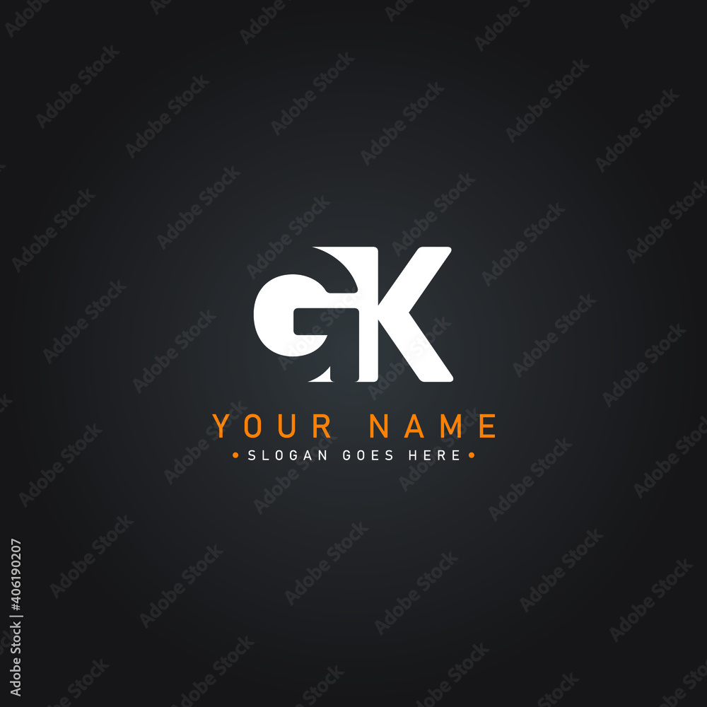 Initial Letter GK Logo - Minimal Vector Logo 素材庫向量圖 | Adobe Stock