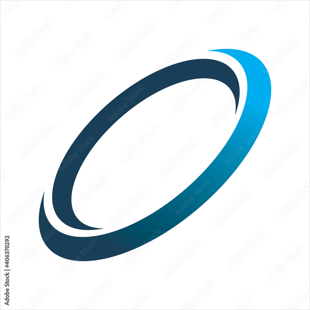 blue circle ellipse logo design Stock Vector | Adobe Stock