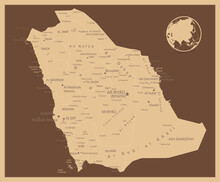 Old Map Of Suadi Arabia Free Stock Photo - Public Domain Pictures