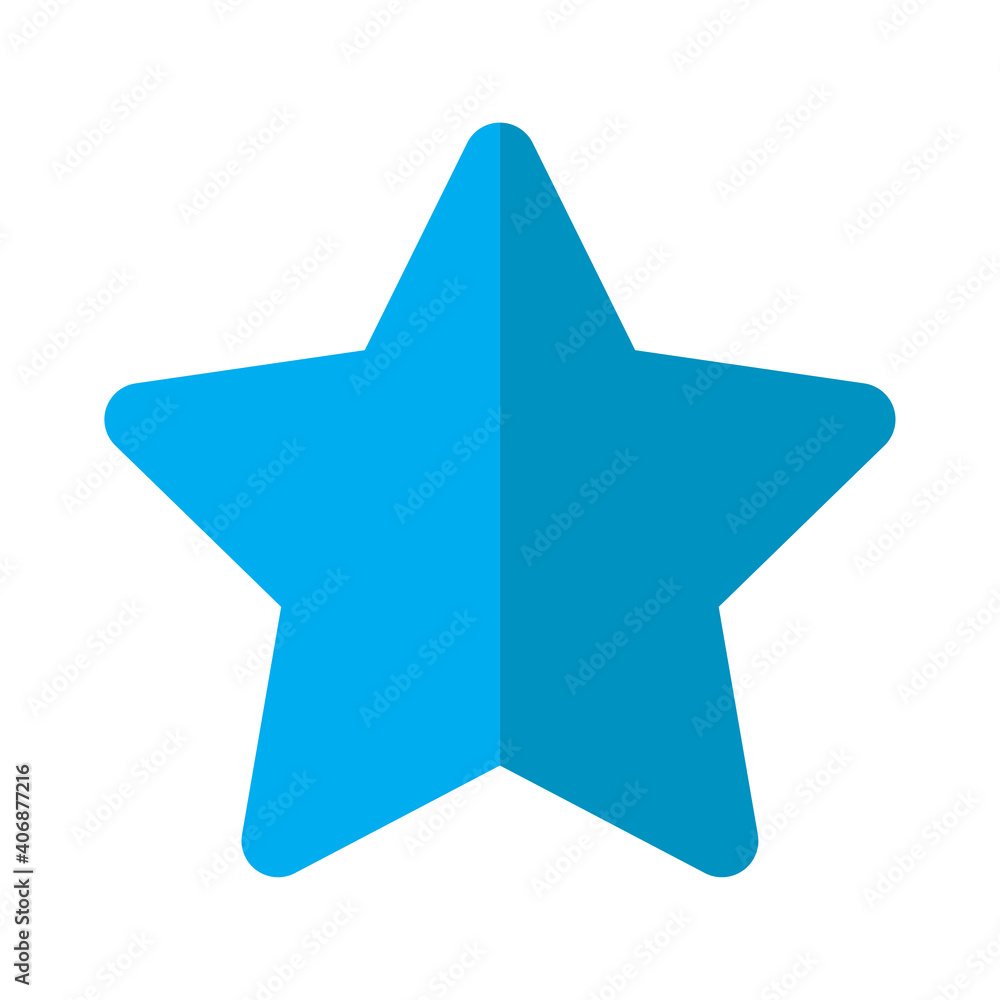 Star icon vector isolated on white background. Trendy star icon in flat ...