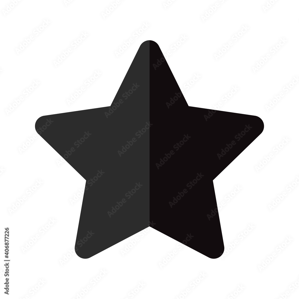 Star icon vector isolated on white background. Trendy star icon in flat ...
