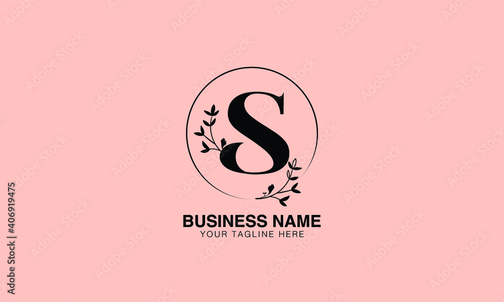 Floral S SS initial logo | initial based modern monogram creative logo ...