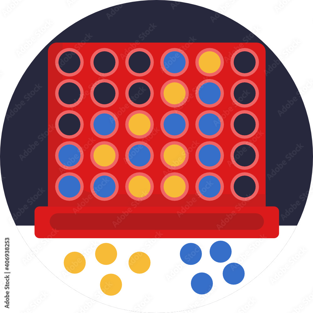 Vektor The four connect game line icon. linear style sign for mobile ...