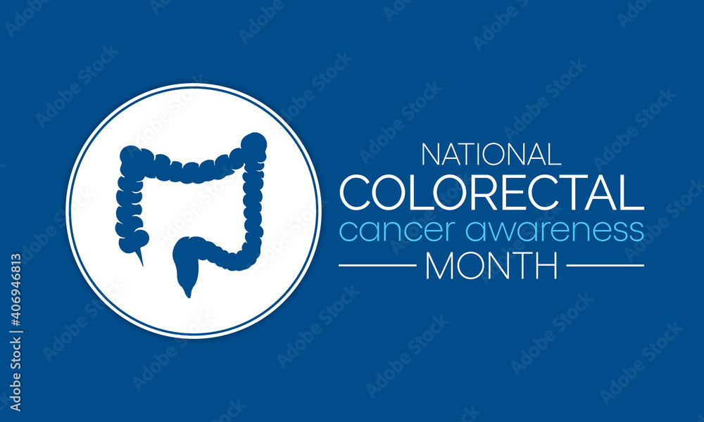 Vector illustration on the theme of Colorectal Cancer awareness month ...