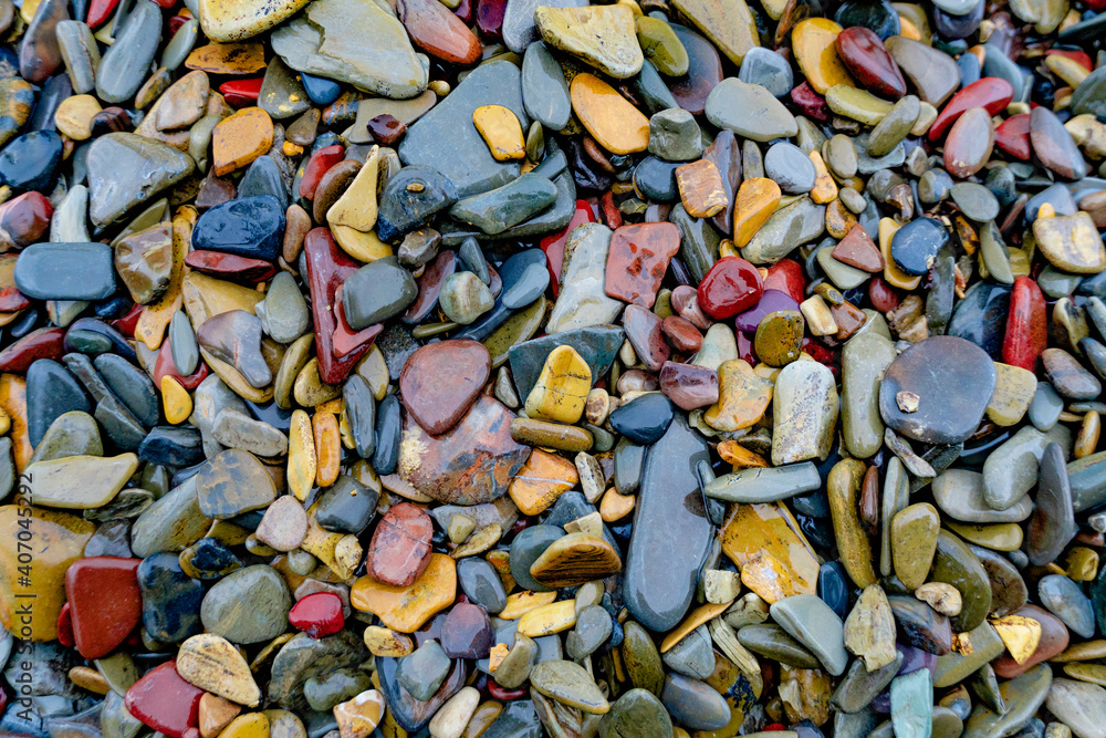 Flathead Lake rocks in Montana Stock Photo | Adobe Stock