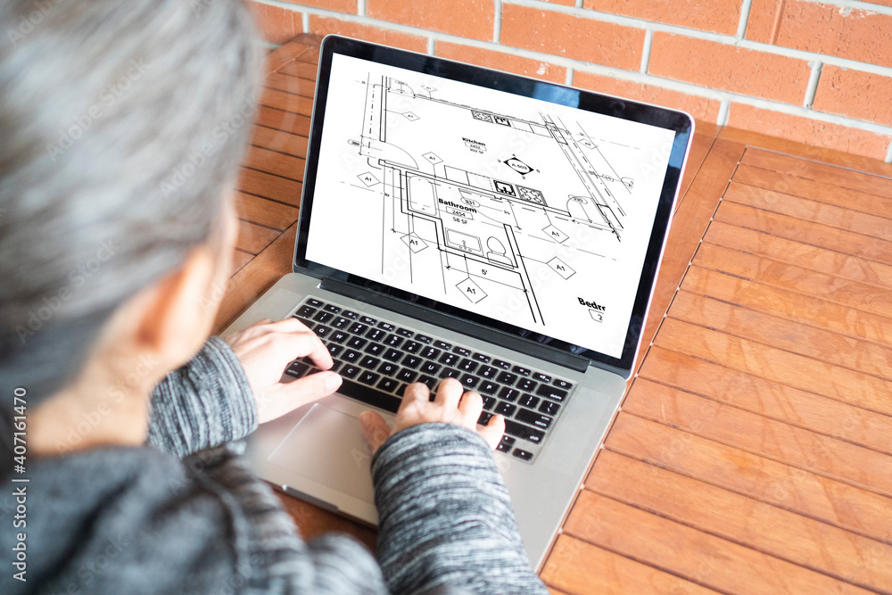 Architectural drawing, floor plan of an arhictectural project ...