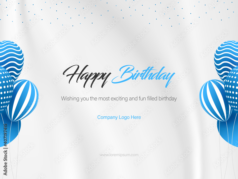Corporate Birthday Greeting Card Stock Vector | Adobe Stock