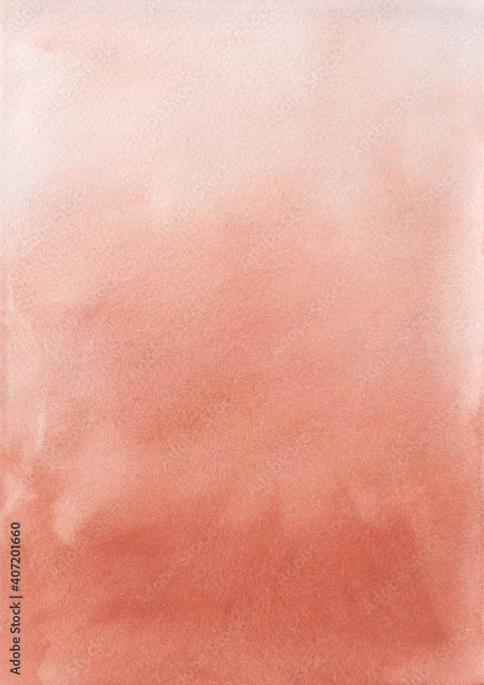 Peachy texture background. Red pink hand-drawn watercolor illustration ...