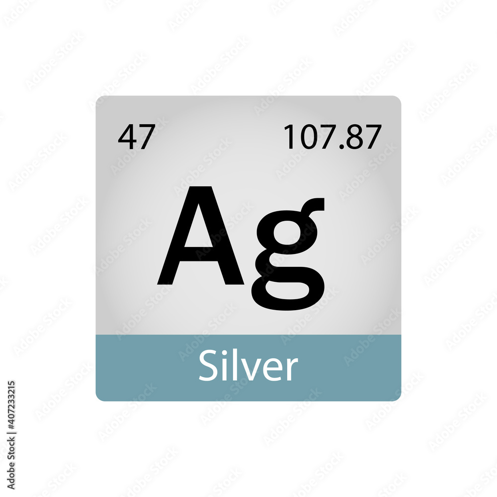 47 chemistry element. Silver element periodic table. Chemistry concept ...