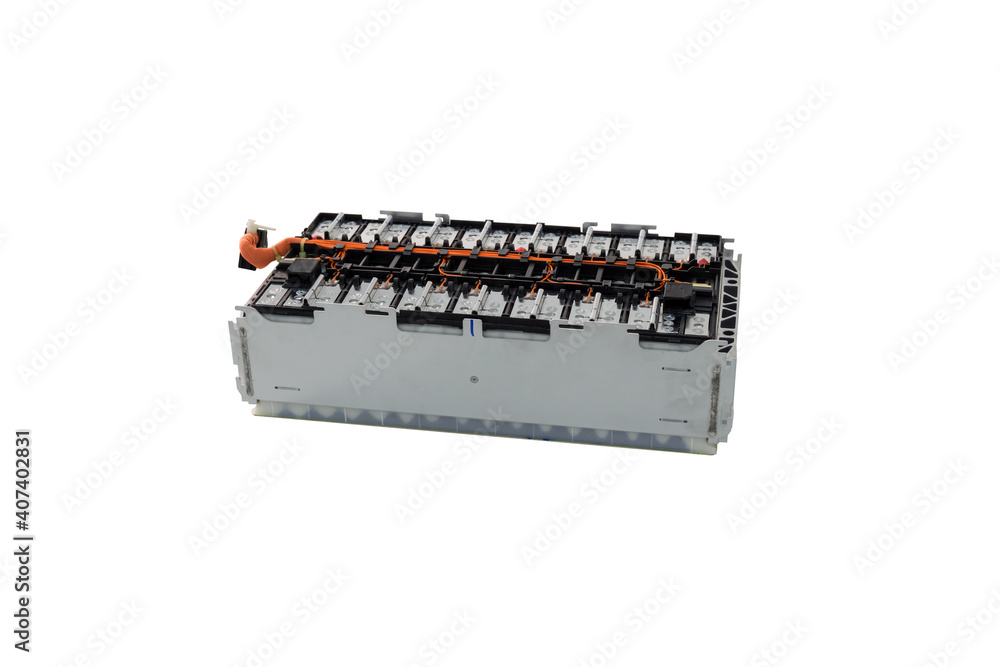 Electric car lithium battery pack and wiring connections internal ...