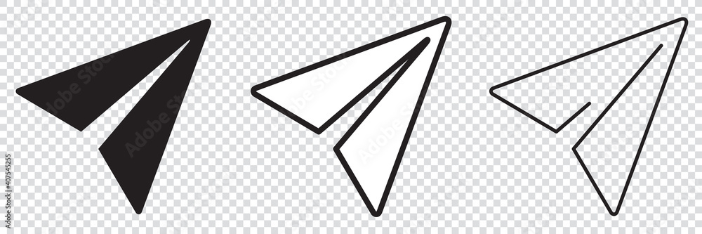 ICÔNE AVION PAPIER SIMPLIFIÉ Stock Vector | Adobe Stock