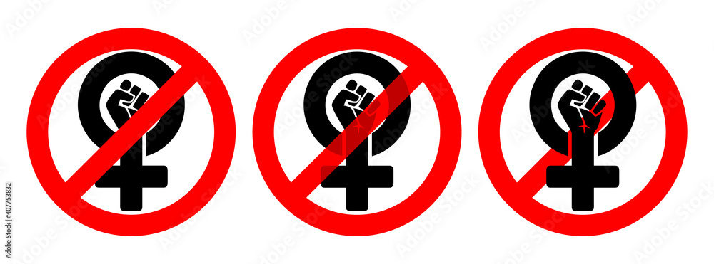 The symbol of the feminist movement is a female gender symbol and a ...